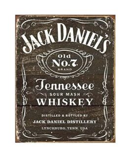 jackgold ms1916 unique jack daniel’s-weathered logo tin sign 12 x 16 inches