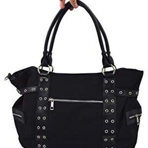 Lost Queen Rise Up Handcuff Goth Punk Rock Black Tote Crossbody Bag Purse