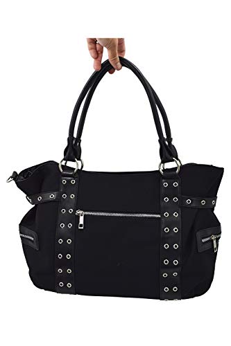 Lost Queen Rise Up Handcuff Goth Punk Rock Black Tote Crossbody Bag Purse