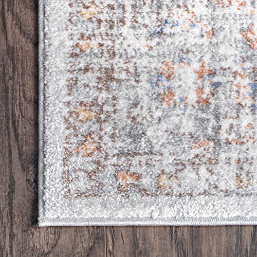 nuLOOM Jacquie Vintage Floral Area Rug, 5' x 7' 5", Silver