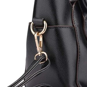 QZUnique Cat Cross Body Handbag, Top Handle, Large Capacity Shoulder Bag for Women (A-Cat Black)