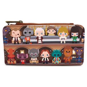 loungefly x star wars cantina scene bifold wallet (multicolored, one size)