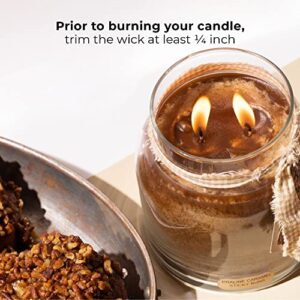 A Cheerful Giver - Praline Caramel Sticky Buns - 34oz Papa Scented Candle Jar - Keepers of the Light - 155 Hours of Burn Time, Candles Gifts for Women