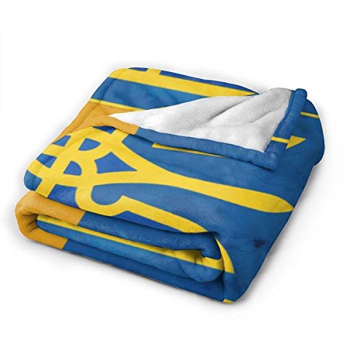 Ukrainian Flag Fleece Throw Blanket Cozy Couch Bed Sofa Blanket, 60'' X 80''