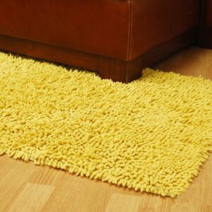 Shagadelic Chenille Twist Rug, 30-Inch by 50-Inch, Yellow