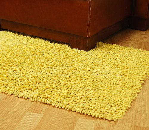 Shagadelic Chenille Twist Rug, 30-Inch by 50-Inch, Yellow