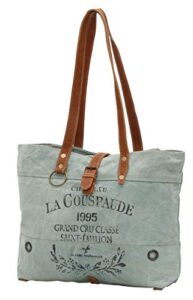 myra bags la couspaude upcycled canvas tote bag m-0814