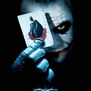 Trends International DC Comics Movie - The Dark Knight - The Joker with Batman Playing Card Wall Poster, 22.375" x 34", Premium Unframed Version