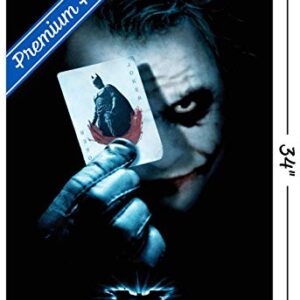 Trends International DC Comics Movie - The Dark Knight - The Joker with Batman Playing Card Wall Poster, 22.375" x 34", Premium Unframed Version