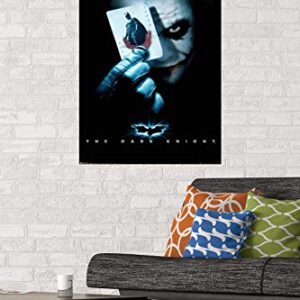 Trends International DC Comics Movie - The Dark Knight - The Joker with Batman Playing Card Wall Poster, 22.375" x 34", Premium Unframed Version