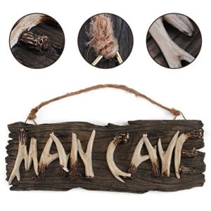 Liberty Imports Man Cave Hanging Wall Sign Decorative Mancave Wooden Novelty Decor