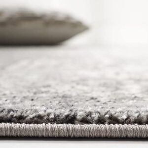 SAFAVIEH Evoke Collection 3' Square Grey/Ivory EVK256D Oriental Distressed Non-Shedding Living Room Bedroom Accent Rug