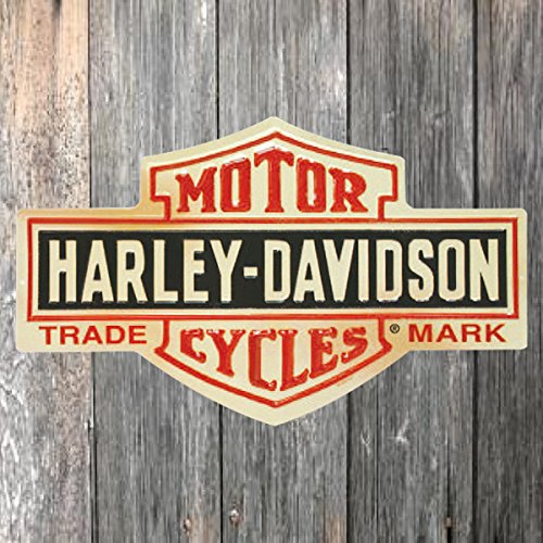 Harley-Davidson Distressed Long Bar & Shield Tin Sign 15.5 x 9.5 Inch 2010131