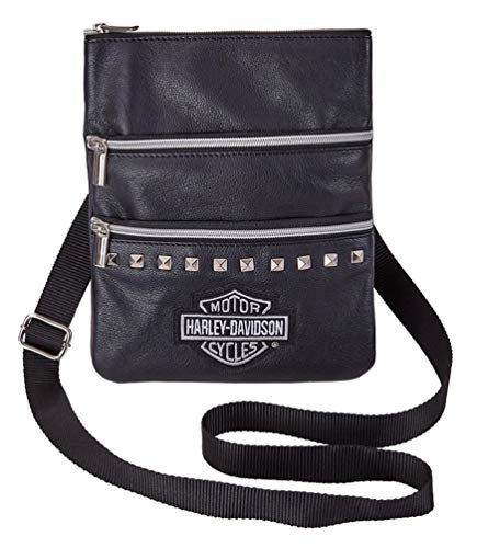 Harley-Davidson Women's Leather Cross-Body Crossbody Sling Purse - Black