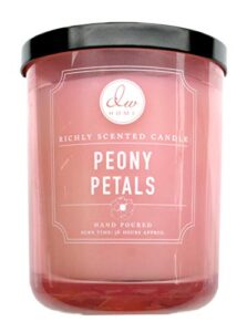 dw home large double wick candle, peony petals