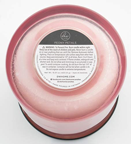 DW Home Large Double Wick Candle, Peony Petals