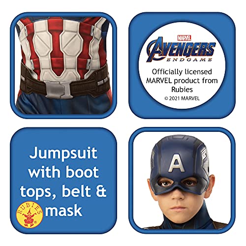 Rubie's Marvel: Avengers Endgame Child's Captain America Costume & Mask, Large