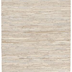 SAFAVIEH Vintage Leather Collection 2' x 3' Beige VTL105B Handmade Leather Accent Rug