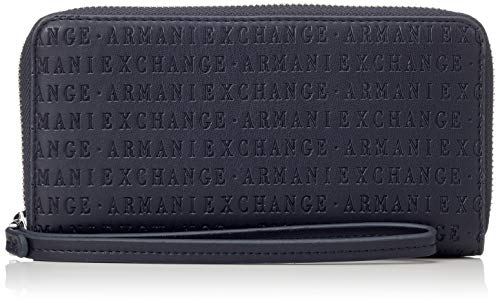 A|X Armani Exchange Women's Round Zip Wrislet, navy - navy 50,One Size