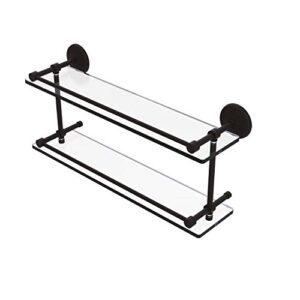 allied brass mc-2/22-gal-orb mc 2 gal monte carlo inch double gallery rail glass shelf, 22 inch, oil rubbed bronze