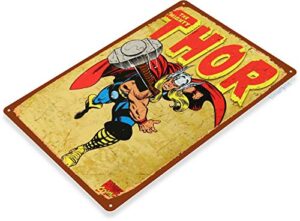 tinworld tin sign “thor” comic super hero metal decor wall art store shop cave a651