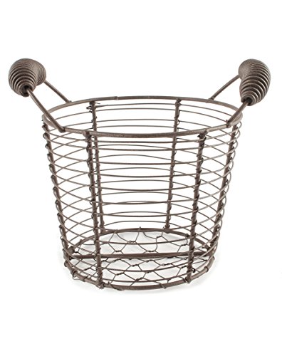 Blossom Bucket 131-36411 Round Tall Mesh Basket with Two Handles, 5-1/2 X 6"