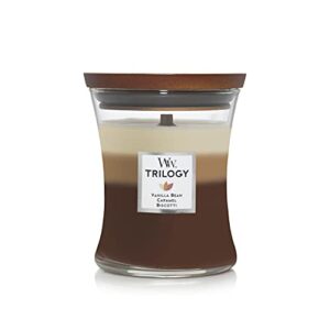 woodwick café sweets medium hourglass trilogy candle, 9.7 oz.