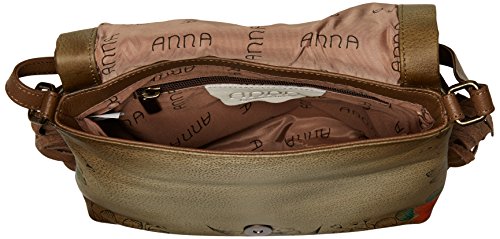 Anna by Anuschka Women's Genuine Leather Flap-Over Cross Body | Hand Painted Original Artwork | Floral Paradise Tan