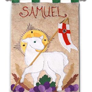 First Communion Banner Kit - 9 x 12 - Lamb - Green