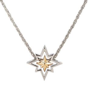 captain necklace star logo pendent detachable charms 4-way wearing anime cosplay accessories women’s jewelry silver