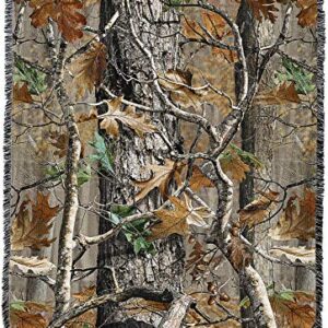 Pure Country Weavers Oak Woods Camo Blanket - Lodge Cabin Gift Tapestry Throw Woven from Cotton - Made in The USA (72x54)