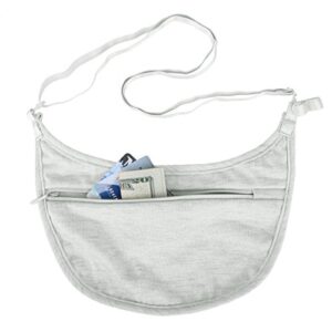 Travelon Women's Ladies Undergarment Crossbody Pouch, Gray, 7 x 4.25 x .1