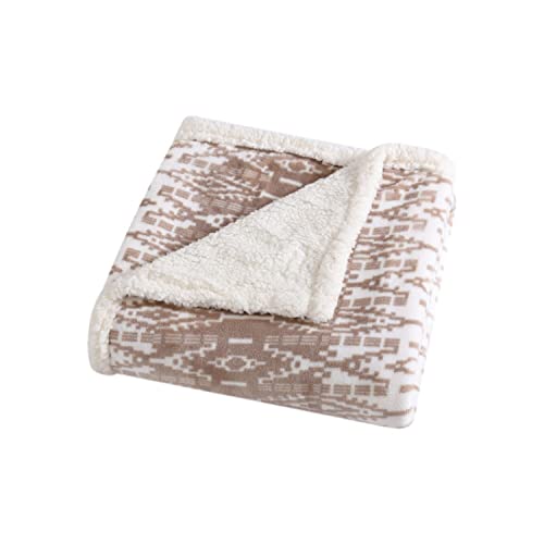 Eddie Bauer Ultra-Plush Collection Throw Blanket-Reversible Sherpa Fleece Cover, Soft & Cozy, Perfect for Bed or Couch, San Juan Oyster