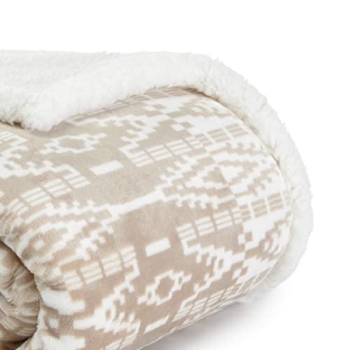 Eddie Bauer Ultra-Plush Collection Throw Blanket-Reversible Sherpa Fleece Cover, Soft & Cozy, Perfect for Bed or Couch, San Juan Oyster