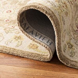 SAFAVIEH Anatolia Collection 8' x 10' Tan / Ivory AN522B Handmade Traditional Oriental Premium Wool Area Rug