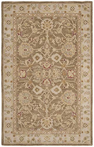 SAFAVIEH Anatolia Collection 8' x 10' Tan / Ivory AN522B Handmade Traditional Oriental Premium Wool Area Rug