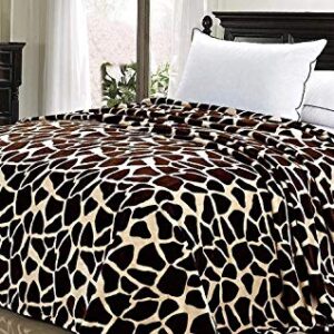 Home Must Haves Ultra Soft Micro Plush Warm Cozy Premium Flannel Bed Sofa Couch Picnic Blanket (Queen 80"x80", Giraffe Skin Print)