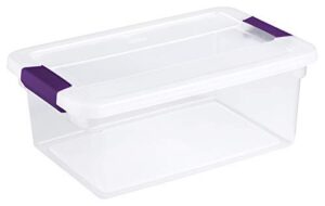 clear view latch storage box, 6-qts.