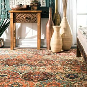 nuLOOM Gladis Trellis Area Rug, 5' x 7' 5", Rust