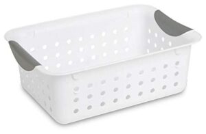 sterilite 16228012 small ultra plastic storage organizer basket, white (36 pack)