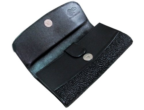 BangkokThailand VERY NICE FOR WOMEN GENUINE STINGRAY LEATHER CLUTCH WALLET SIZE = 5.0 INCHES X 8.0 INCHES