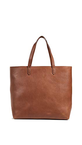 Madewell Women's Zipper Transport Tote, English Saddle, Tan, Brown, One Size