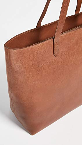 Madewell Women's Zipper Transport Tote, English Saddle, Tan, Brown, One Size