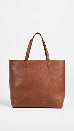 Madewell Women's Zipper Transport Tote, English Saddle, Tan, Brown, One Size