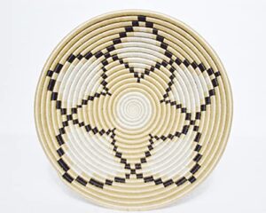 hand woven african basket – medium, 10 inches sisal & sweetgrass basket – woven bowl – handmade in rwanda, rb095