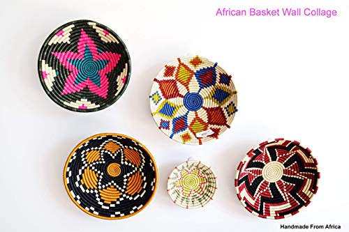 Hand Woven African Basket - Medium, 10 Inches Sisal & Sweetgrass Basket - Woven Bowl - Handmade in Rwanda, RB095