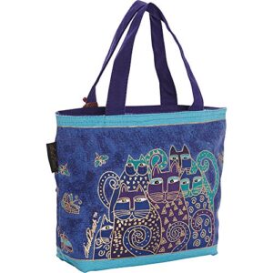 Laurel Burch Indigo Cats Tote, Blue, One Size