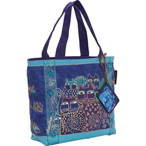 Laurel Burch Indigo Cats Tote, Blue, One Size