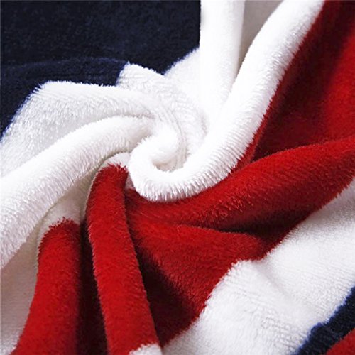 USA/Union Jack Flag Bed Blanket Luxury Fleece Blanket Great British Flag Chair Cabin Sofa Couch Blanket Warm Soft Plush Travel Blanket Bedspread Cover Beach Throw Blanket