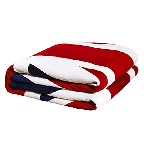 USA/Union Jack Flag Bed Blanket Luxury Fleece Blanket Great British Flag Chair Cabin Sofa Couch Blanket Warm Soft Plush Travel Blanket Bedspread Cover Beach Throw Blanket